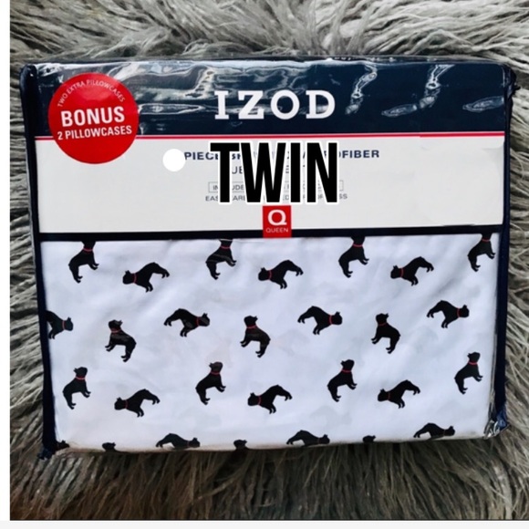 Izod | Bedding | Izod French Bulldog Frenchie Boston Twin Sheet Set ...